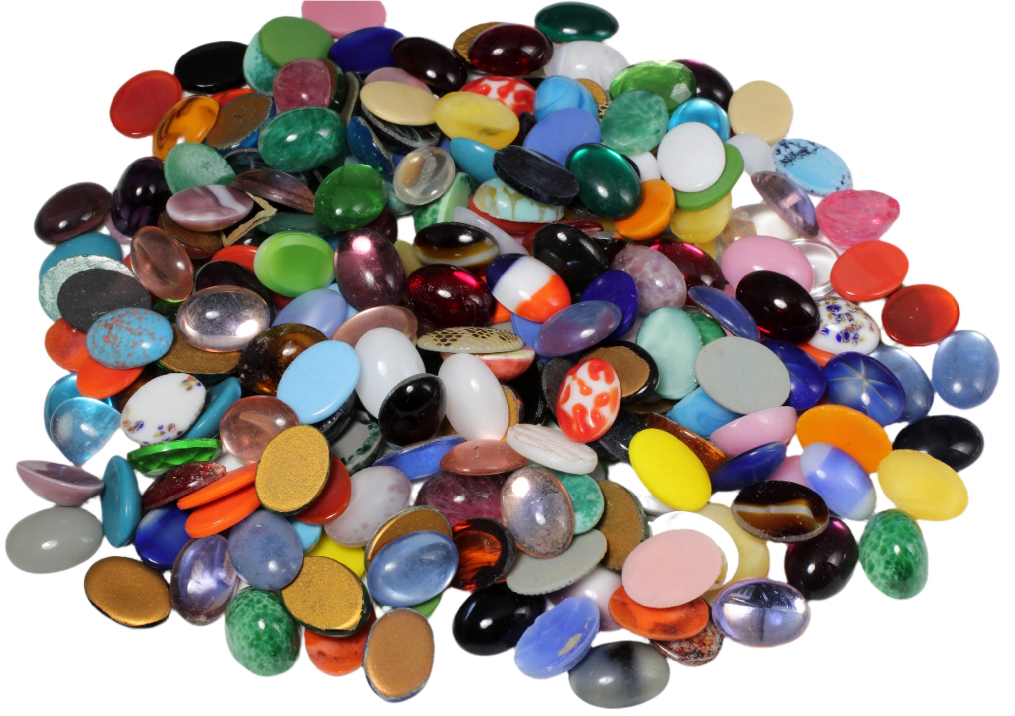 Flat Back Glass Cabochons — Wolf E. Myrow, Inc.