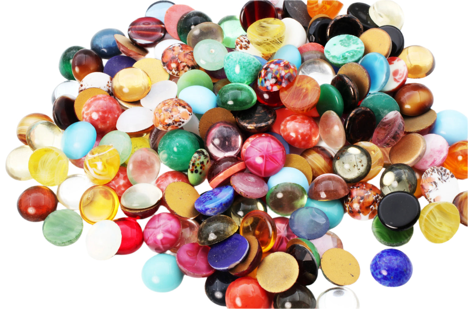 Flat Back Glass Cabochons — Wolf E. Myrow, Inc.