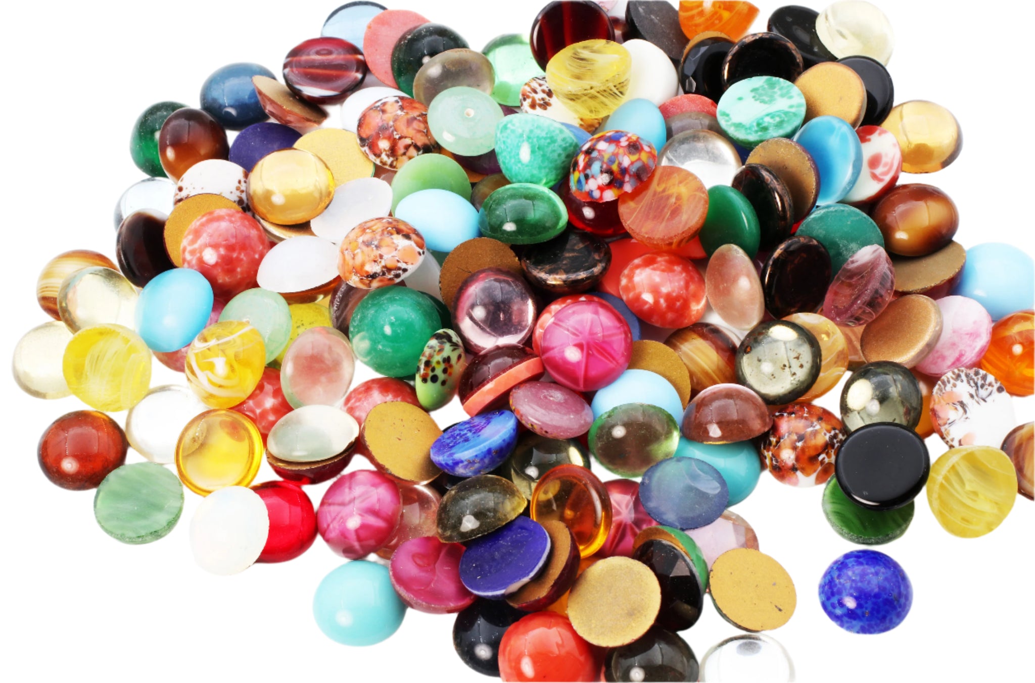 Flat Back Glass Cabochons — Wolf E. Myrow, Inc.