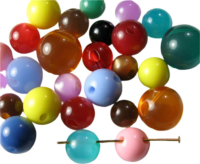 vintage; lucite; beads; bead; buttons; button; mix; mixture; assortment ...