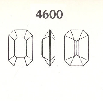 Swarovski ART #4600 Octagons 18 x 13mm Unfoiled Gemstone Colors 1 doze ...
